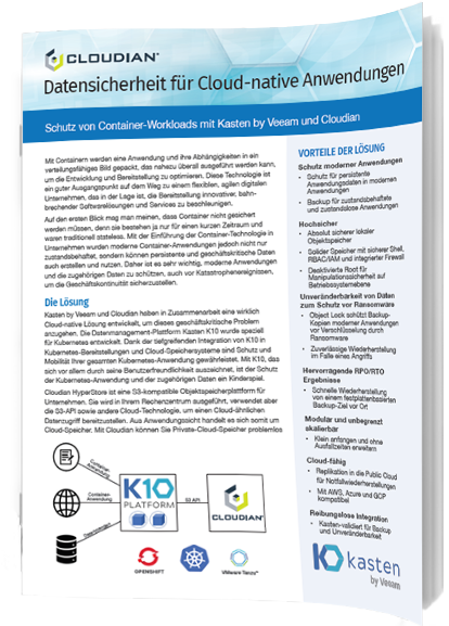 Datensicherheit für Cloud-native Andwendungen