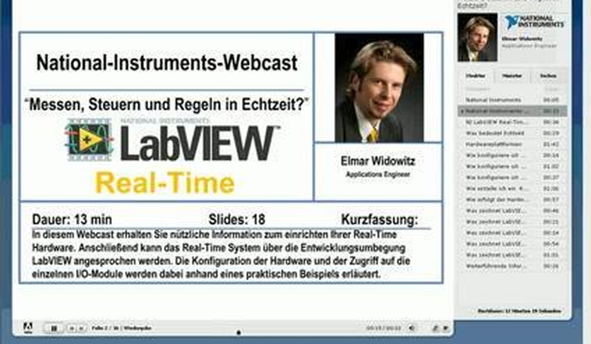 Video || Messen, Steuern und Regeln in Echtzeit mit LabVIEW Real-Time