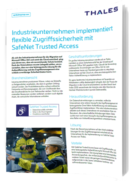 Flexible Zugriffssicherheit mit SafeNet Trusted Access